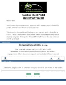Suralink Client Quickstart Guide | Warady & Davis LLP